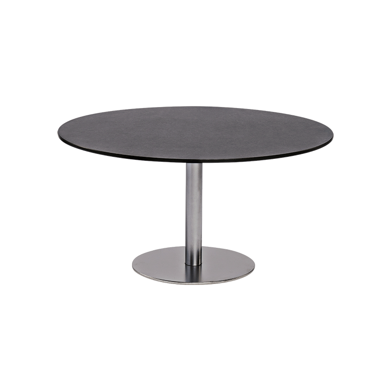 Location Table basse Brio hauteur 40cm avec tablette ronde noire Ø 75cm ...