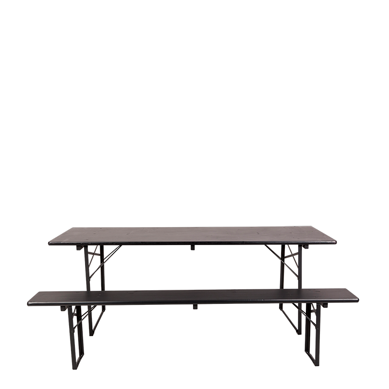 Location Table Kermesse noire 70 x 220 cm - Options